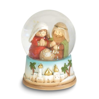 Resin Holy Family Nativity in Bethlehem Water Globe | eBay