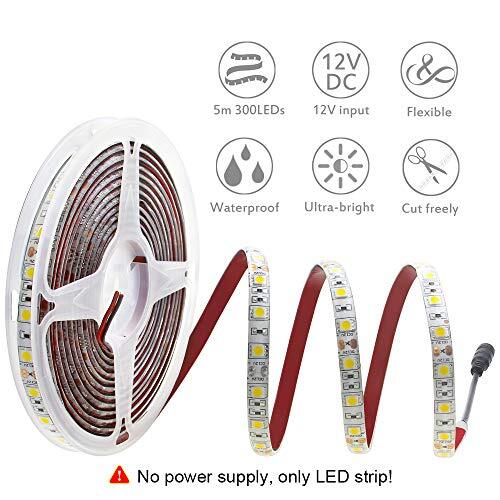 16.4ft Warm White 3500k 5050 Smd Led Flexible Strip Ribbon Light 5m 300 ...