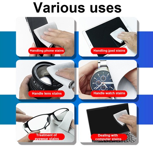Soft Microfiber Screen Polishing Cloth Glasses Phone Laptop Easy Clean ...