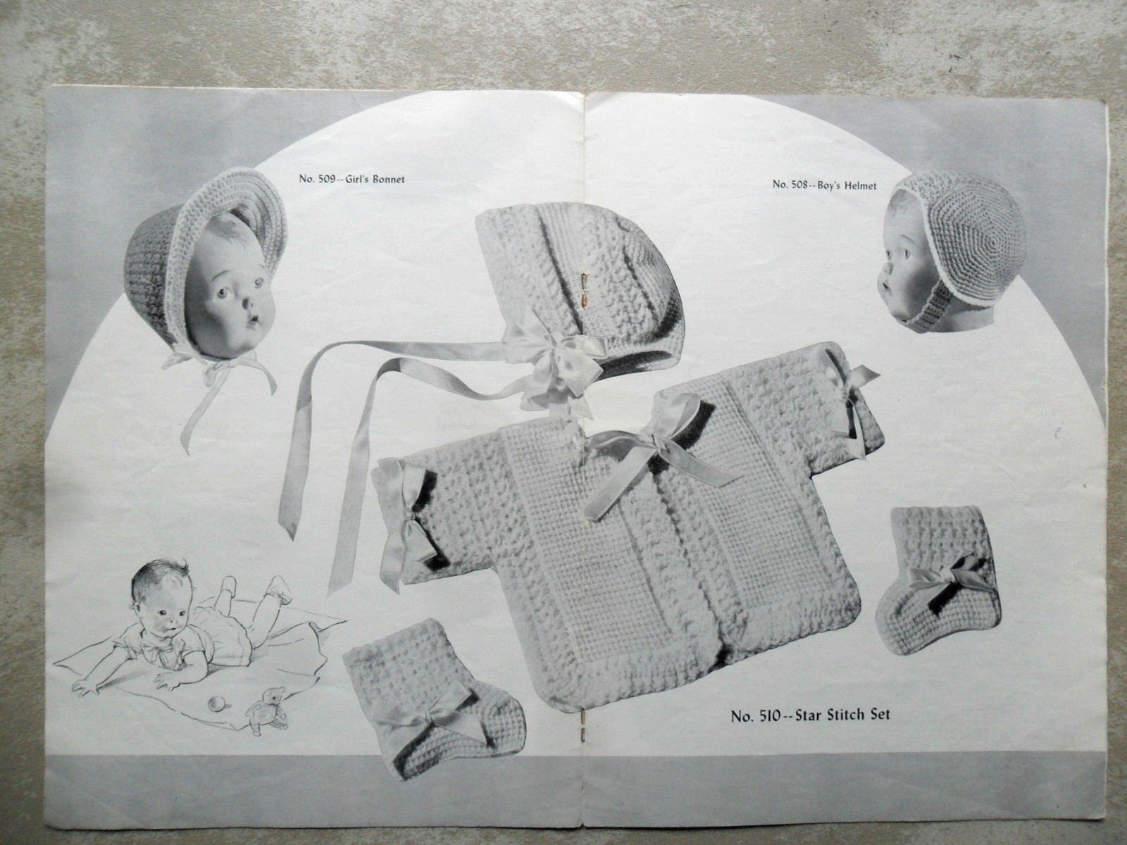 Doreen Tiny Tots Knit & Crochet Pattern Vol 95 SC 1947 Layette Sets ...