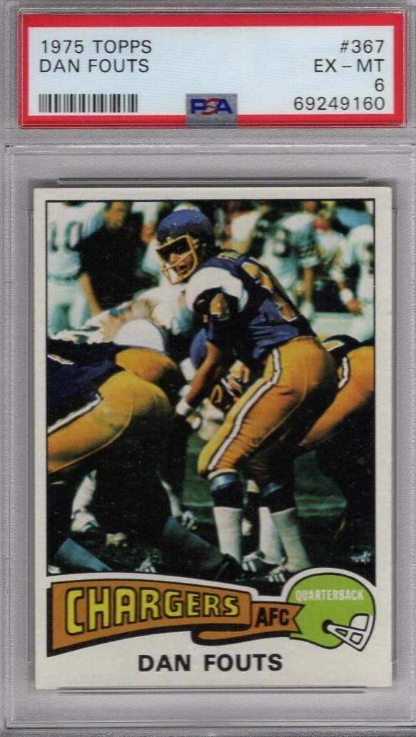 1975 Topps #367 Dan Fouts Rookie RC PSA 6 Chargers Set Break | eBay