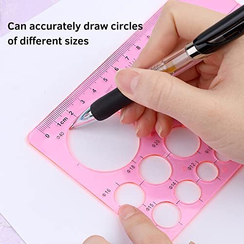 4Pack Circle Template Round Stencil for Drafting Office School Drawing ...