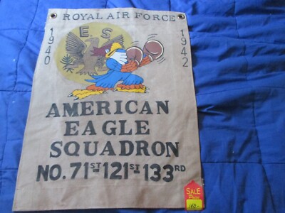WWII DISNEY RAF AMERICAN EAGLE SQUADRON READY ROOM WALL FLAG | eBay