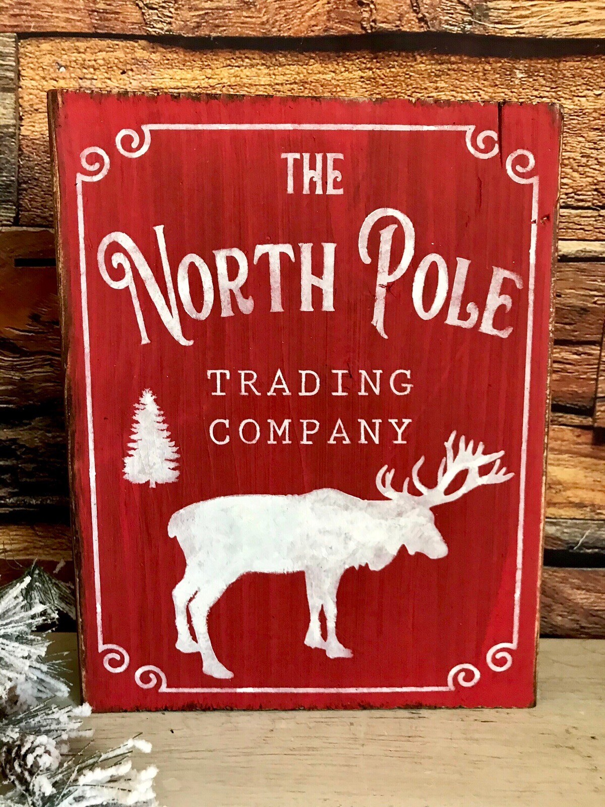 Christmas Decor / Christmas Sign / North Pole Trading Co / Reindeer ...