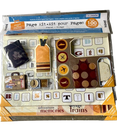 Colorbok “Travel” Page Kit 100 Pieces Scrapbook Pages Tags..Memories ...