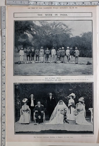 1912 INDIA PRINT SPORT AT GAJNER BIKANER ~ HENSTOCK - HUDDLESTON ...