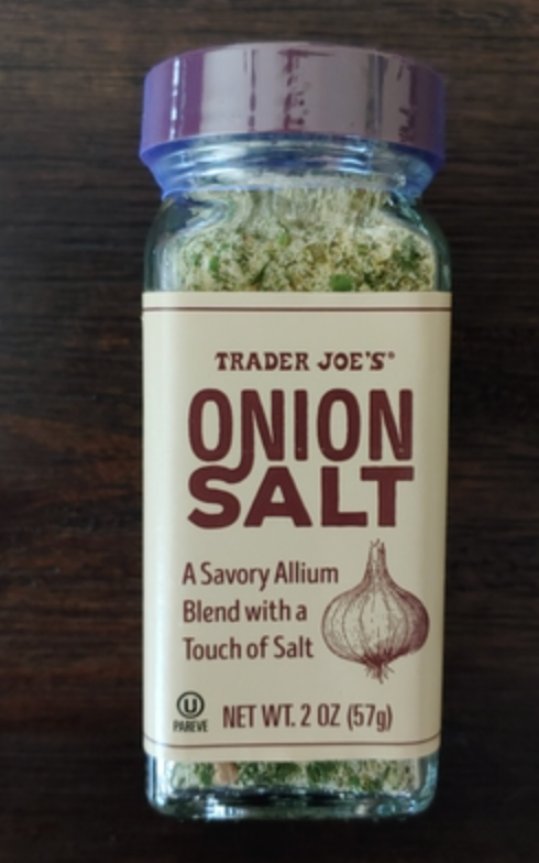 5x Trader Joe's Onion Salt Savory Blend Granulated 2oz ea glass bottle ...