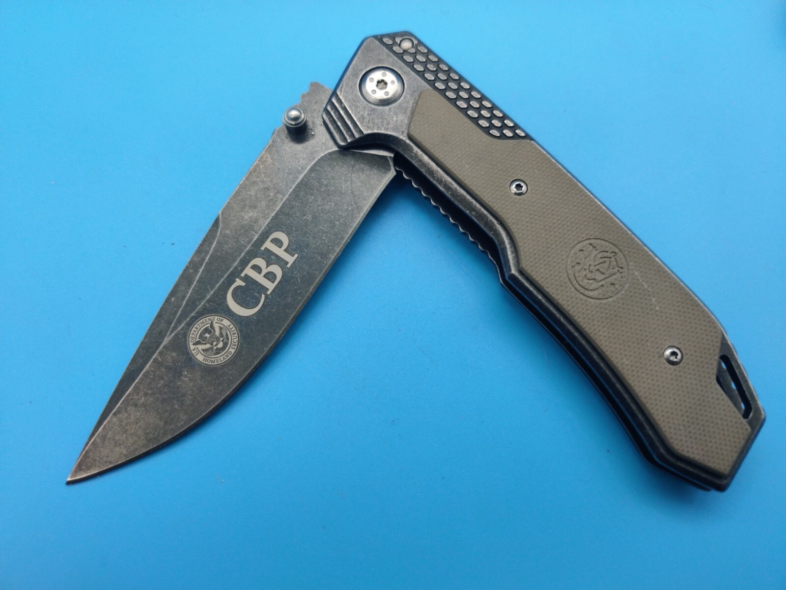 Smith & Wesson SW609 Tactical Folding Pocket Knife Washed Stainless ...