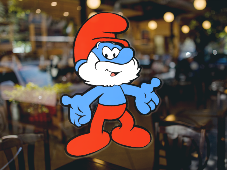 PAPA SMURF Vinyl Decal Laptop Sticker | eBay