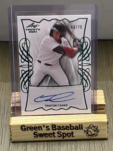 2021 Leaf Trinity Green Auto Triston Casas 46/75 Boston Red Sox | eBay