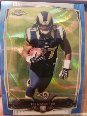 TRE MASON 2014 TOPPS CHROME BLUE WAVE ROOKIE REFRACTOR MINT!! | eBay
