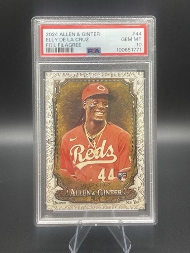 2024 Allen & Ginter Elly De La Cruz Foil Filigree Psa 10 🔥POP 1🔥 | eBay