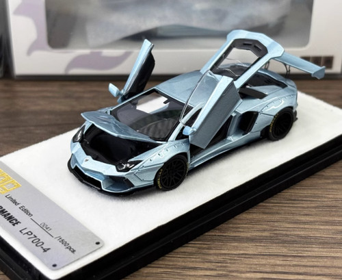 PGM 1:64 Ice Blue LBWK Aventador LP700-4 Sports Model Diecast Metal Car ...