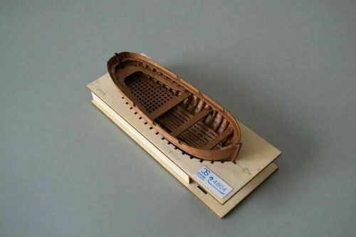 Wooden Lifeboat Rowboat 1:48 Model Ship Life Boat POF Wooden Model Ship ...