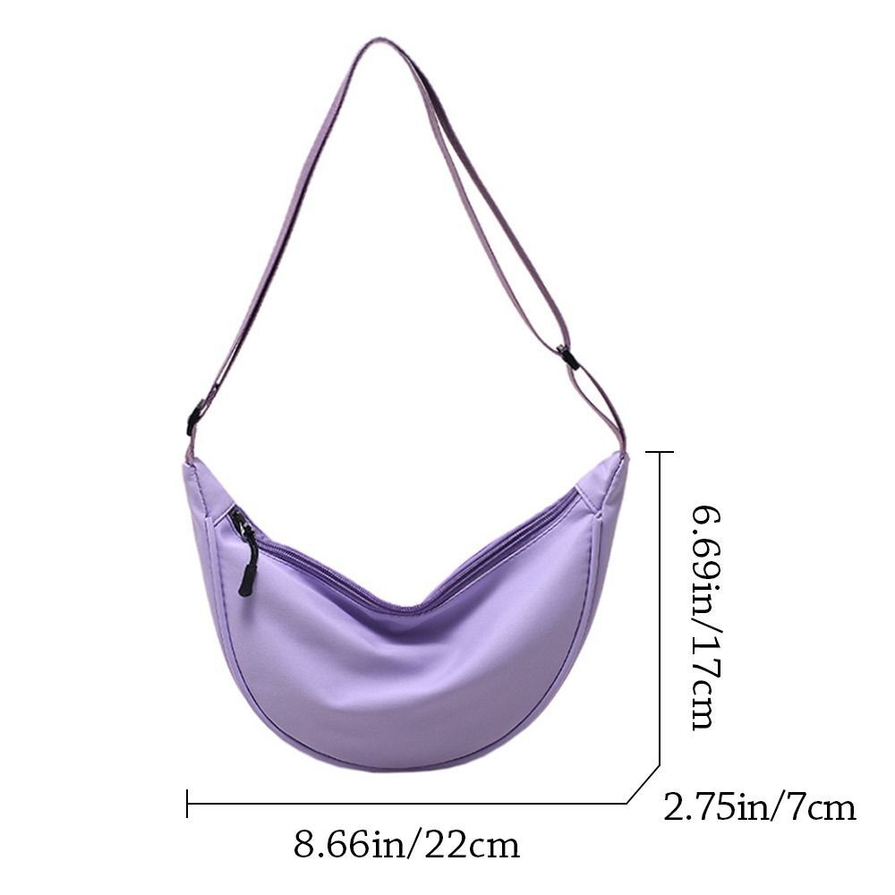 Dumpling Shape Shoulder Bag Nylon Underarm Bag Casual Chest Bag Women ...