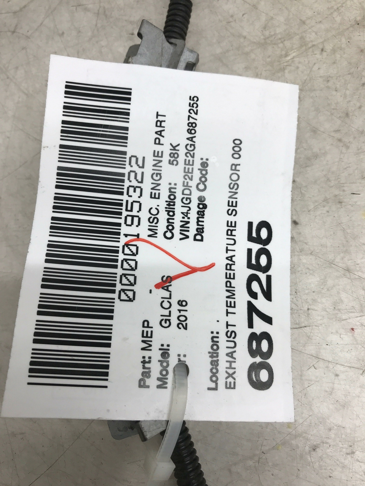 Capteur température d'échappement MERCEDES BENZ GL350 X166 2013-2016 ...