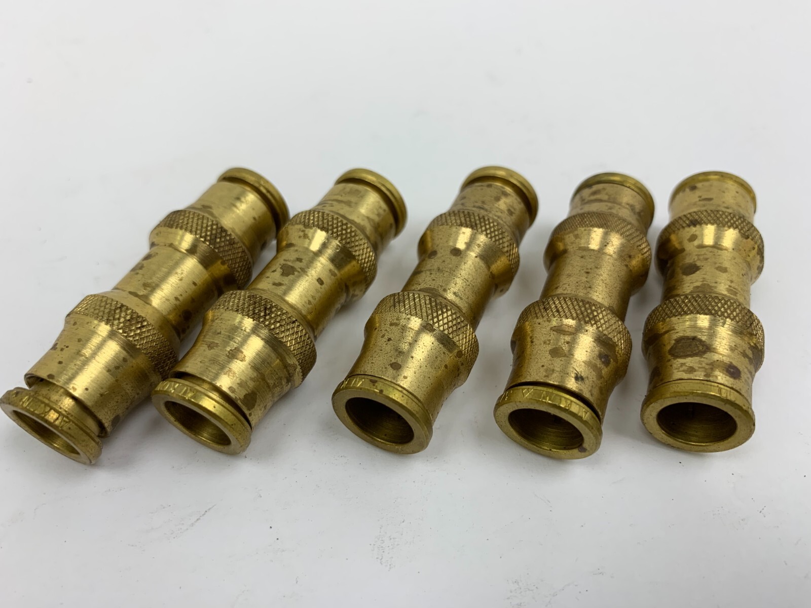 5 PACK OB Alkon AQ62 DOT-6 Air Brake Brass 3/8" Straight Union ...