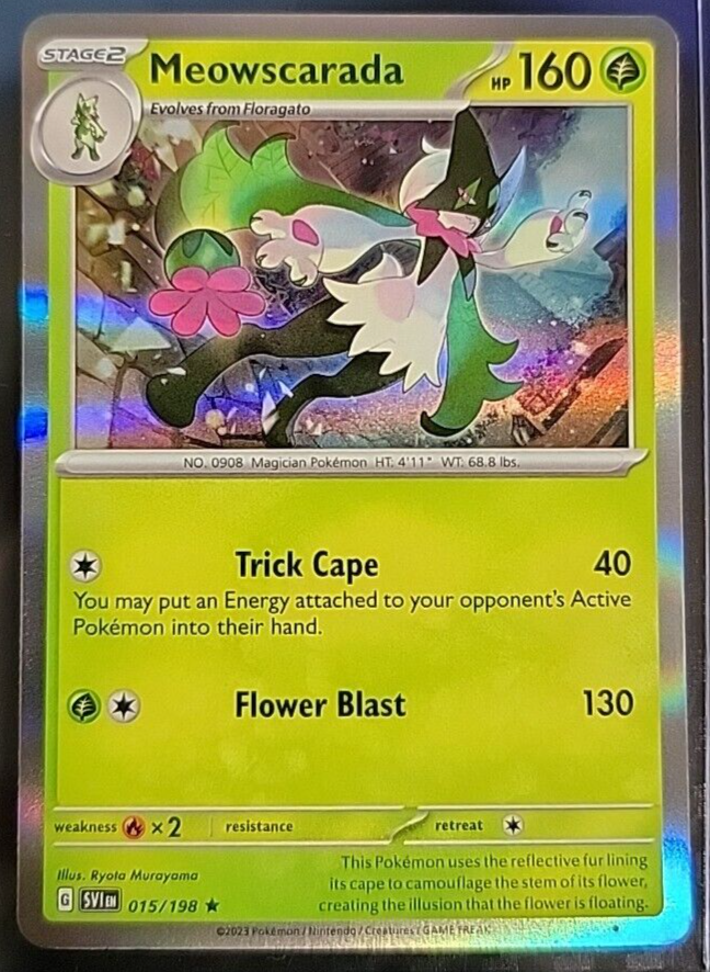 Pokémon TCG Meowscarada Scarlet & Violet Base Set 015/198 Holo Holo ...