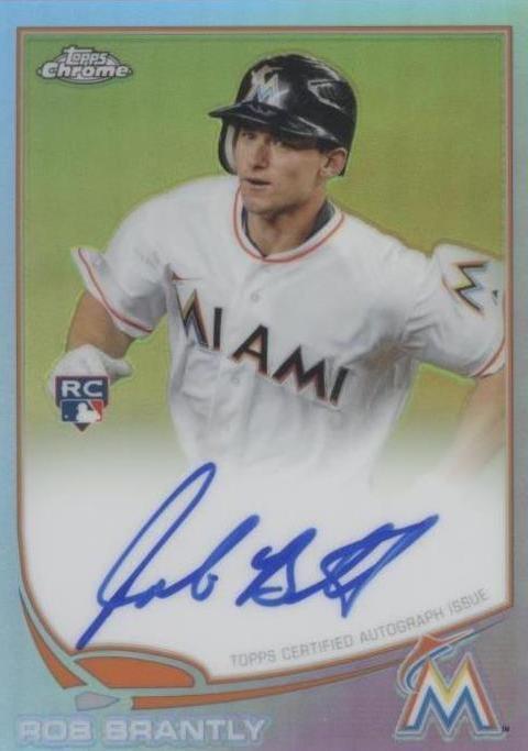2013 Topps Chrome - Rob Brantly #27 Rookie Autographs Blue Refractor ...