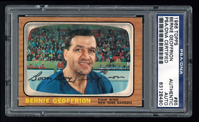 1966-67 Topps #85 Bernard Boom Boom Geoffrion PSA/DNA PSA Autograph ...
