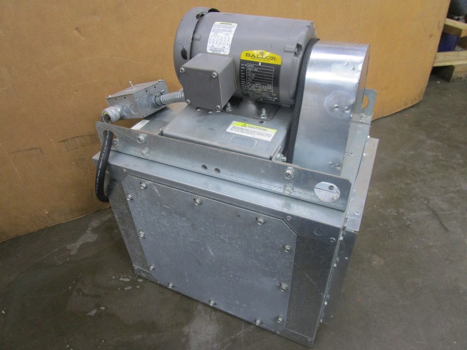 TC VENTCO BSI-080A DELT DRIVEN CENTRIFUGAL INLINE RECIRC-FAN 1/4HP 208 ...