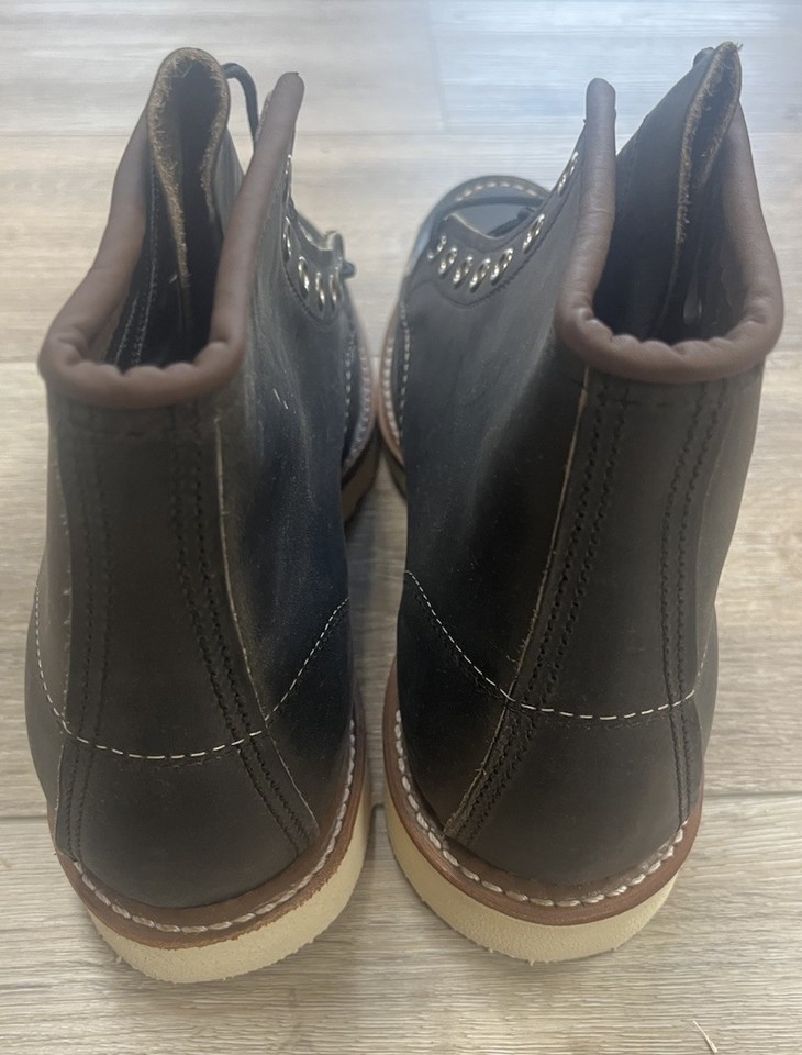 Red Wing Shoes 6" Moc Toe Boot -SIZE 10- 8890 MADE IN USA Charcoal ...