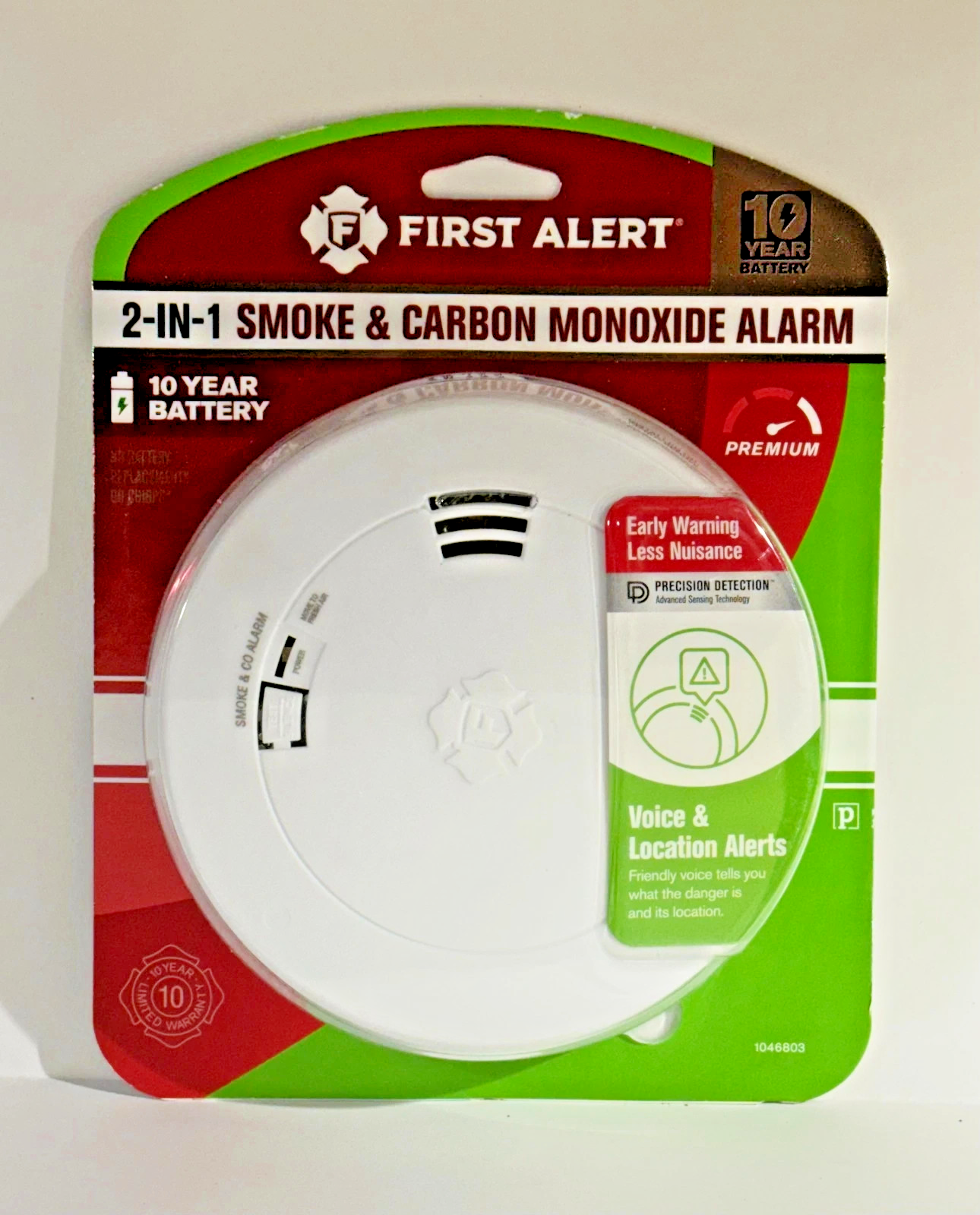 First Alert 2-IN-1 Smoke & Carbon Monoxide Alarm ~Premium~ 1046803 ...