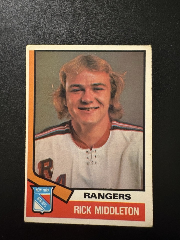 1974-75 O PEE CHEE OPC 🇨🇦 SET BREAK #304 RC RICK MIDDLETON ROOKIE VG ...