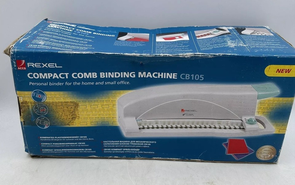 Rexel CB105 Compact Comb Binding Machine Boxed | eBay UK