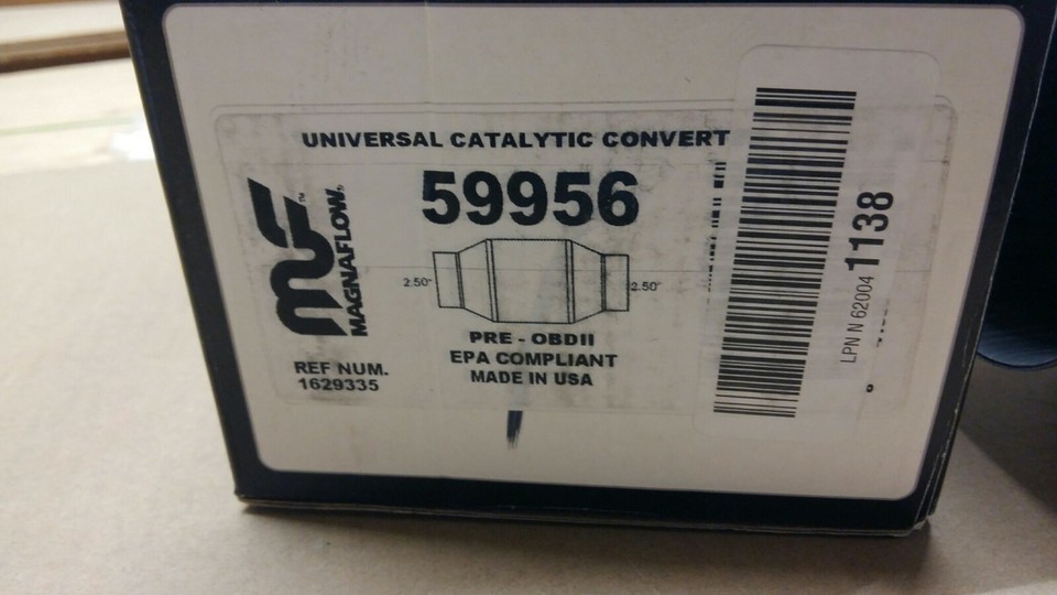 2.5" Magnaflow Universal 59956 Catalytic Converter High Flow Spun ...