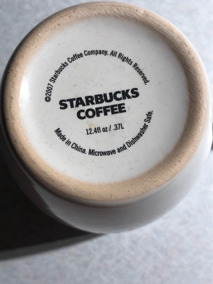 Starbucks 2007 Coffee Mug Cup White Green Mermaid Siren Logo Original ...