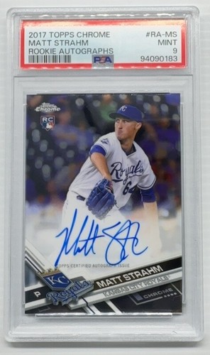 2017 Topps Chrome Matt Strahm Rookie Auto Autograph RC #RA-MS PSA 9 ...