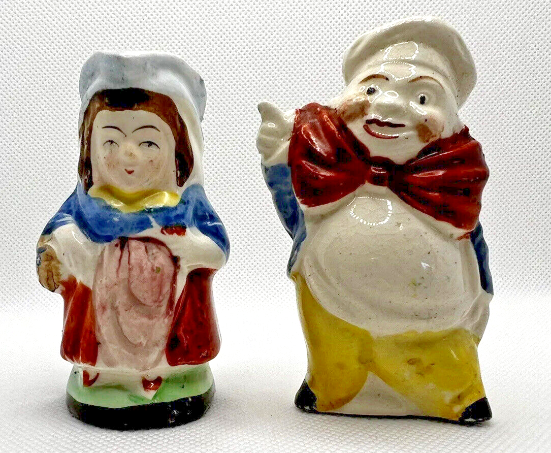 Vintage Toby Mug Man Woman Chef Maid Salt and Pepper Shakers Japan ...