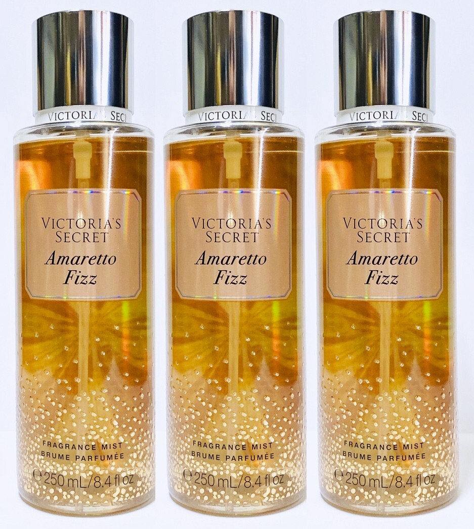 3 Victoria's Secret AMARETTO FIZZ Fragrance Mist Body Spray Perfume 8.4 ...