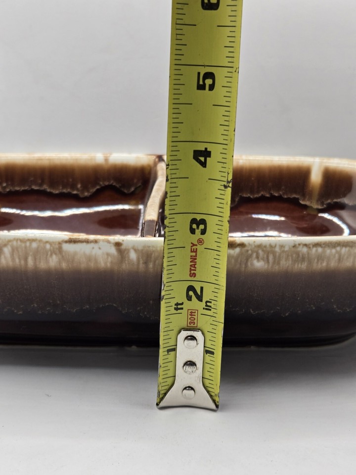 Vintage Mid-Century McCoy Pottery Ovenproof Serving Dishes Brown Drip ...