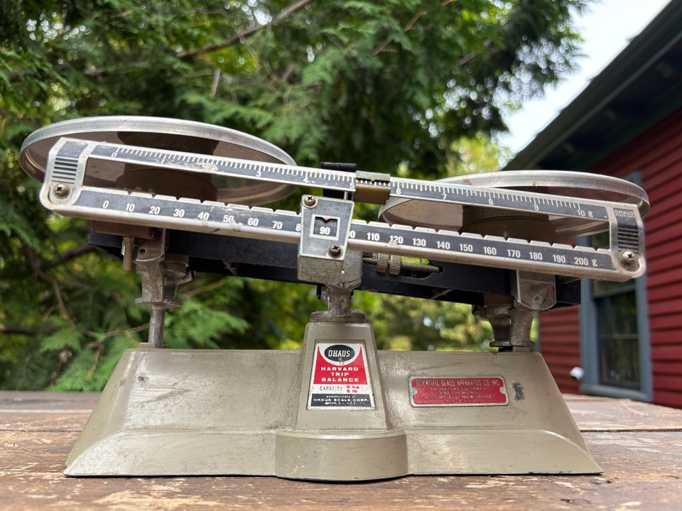 Vintage OHAUS Harvard Trip Balance Scale 2kg-5lb USA | eBay
