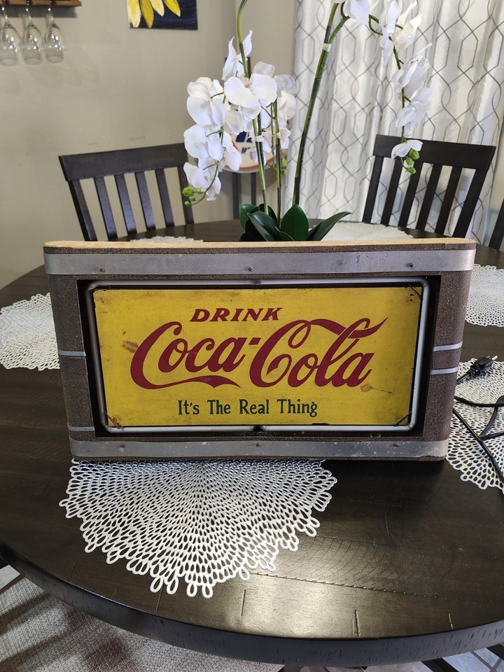 Rare COCA-COLA reverse Painted Backlit Neon Advertising Sign | eBay