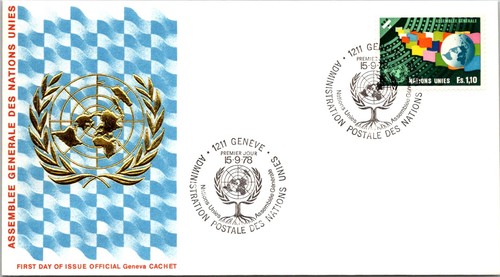 Vintage FDC United Nations Geneva Postmark Scott #80 UN General ...