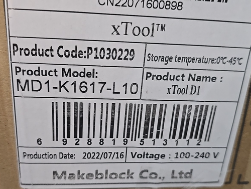 Xtool D1 Pro Laser Engraver - Metal Gray (P1030252) for sale online | eBay