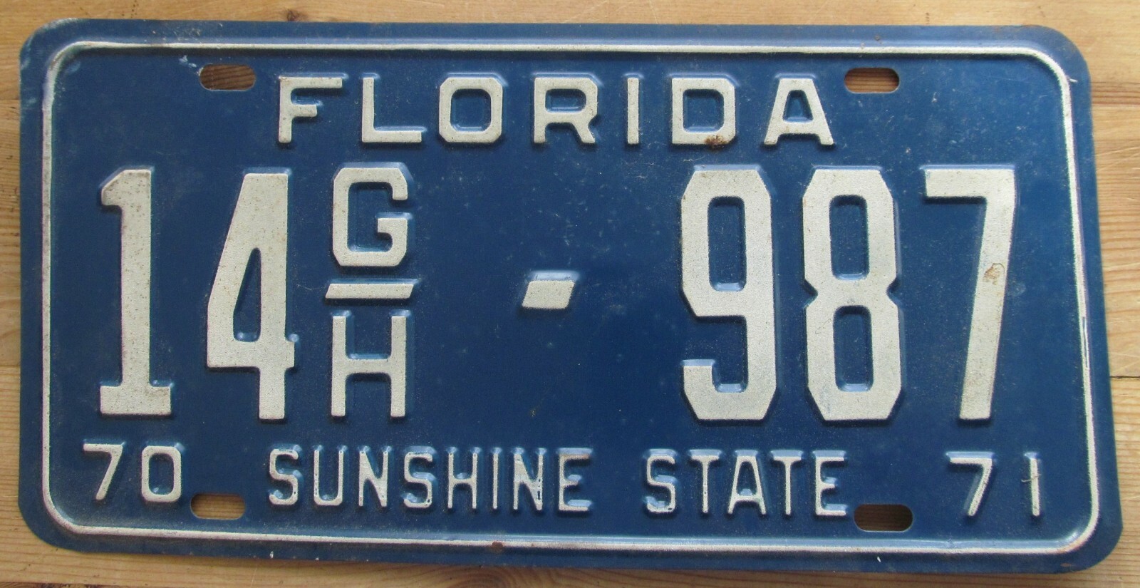 Florida 1970-1971 MARION COUNTY TRUCK License Plate HIGH QUALITY # 14 G ...
