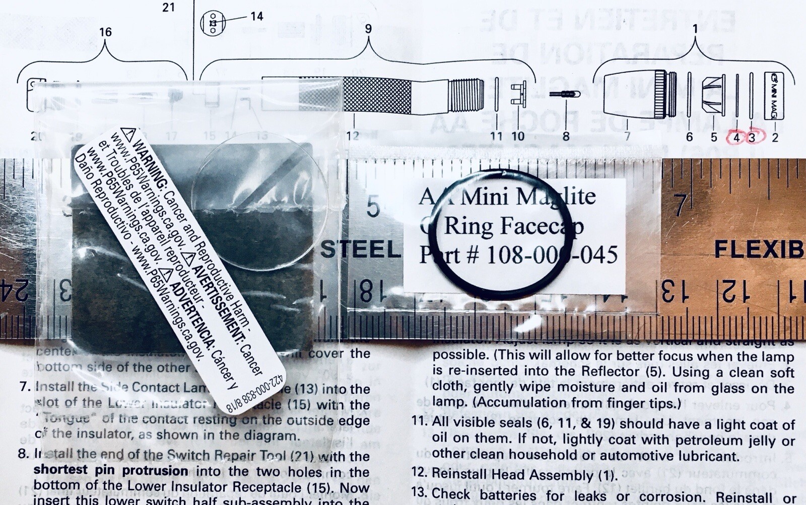 Authentic OEM "AA" Mini Maglite Replacement Lens #108-000-046 | eBay