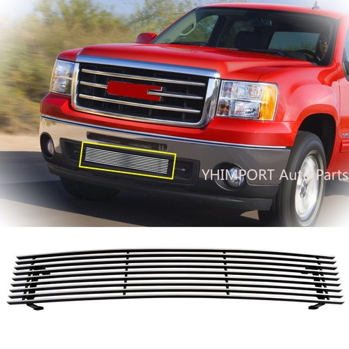 Chrome Bumper Grill Billet Grille Insert For 2007-13 GMC Sierra 1500/07 ...