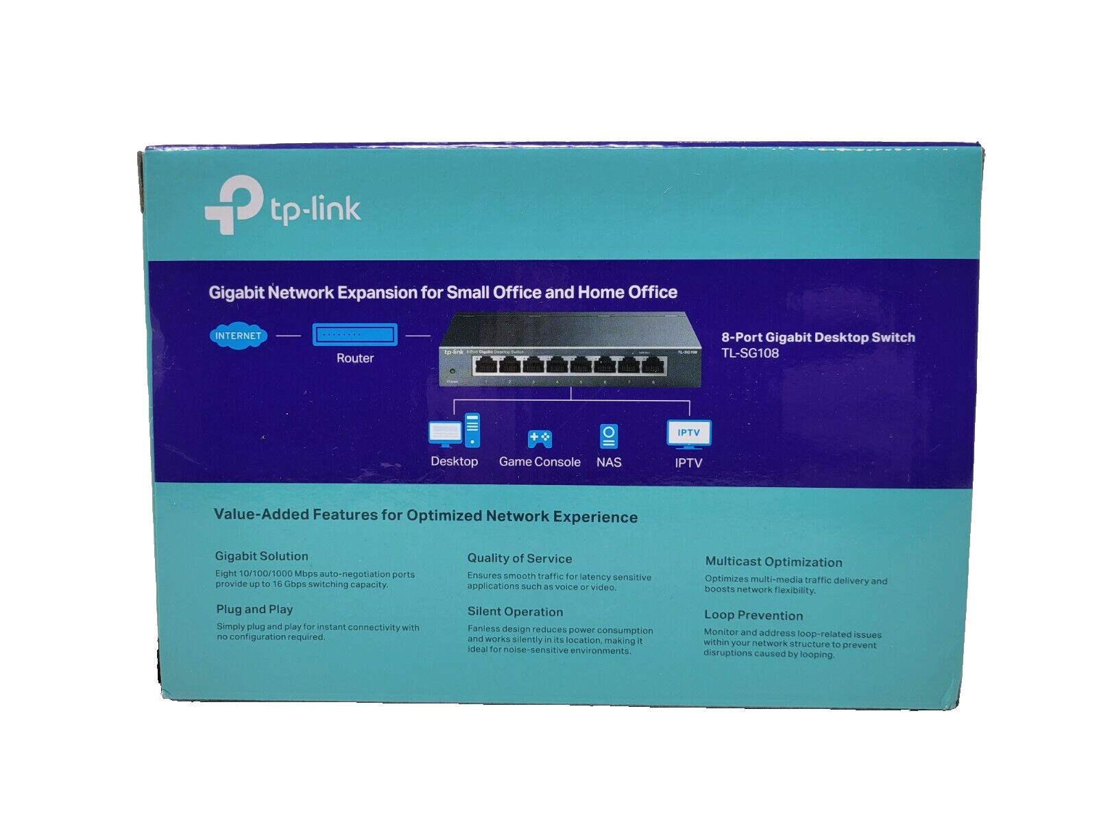 TP-LINK TL-SG108E 8 Ports Unmanaged Gigabit Ethernet Easy Smart Switch ...