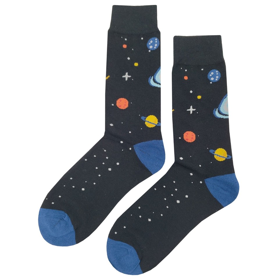 NWT Space Dress Socks 4 Pack Novelty Men 8-12 Crazy Fun Sockfly | eBay