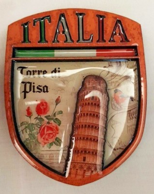 Souvenir Magnet Fridge - Pisa Torre Pendant IN Elegant Shield New ...
