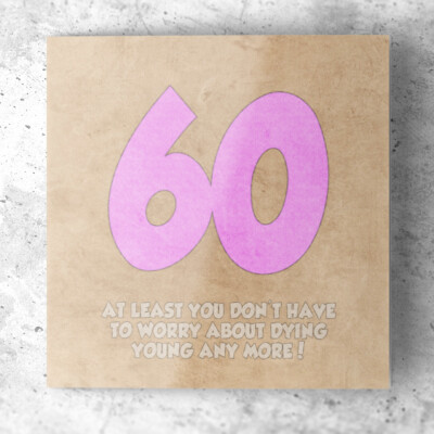 Funny 60th Birthday card for Women Mum Nanny Female Her Rude Humour ...