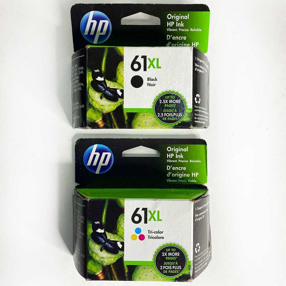 HP 61XL Black & 61XL Tri-Color Ink Cartridge Combo Pack - Brand New ...