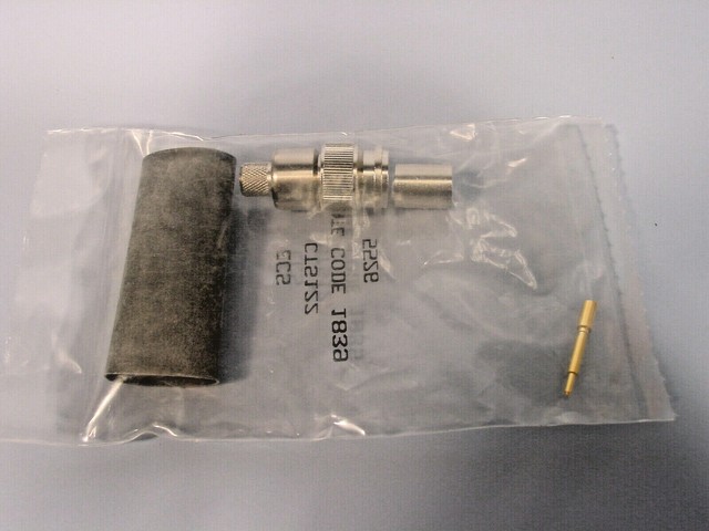 2 ECS CTS122 Straight Plug RF TNC Coaxial Cable Connector (Qty 2) | eBay