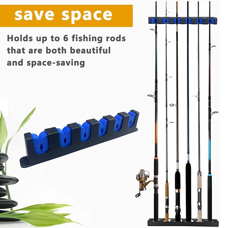 Fishing Pole Holder Wall Mount for Garage Door,Fishing Rod Storage Rack ...