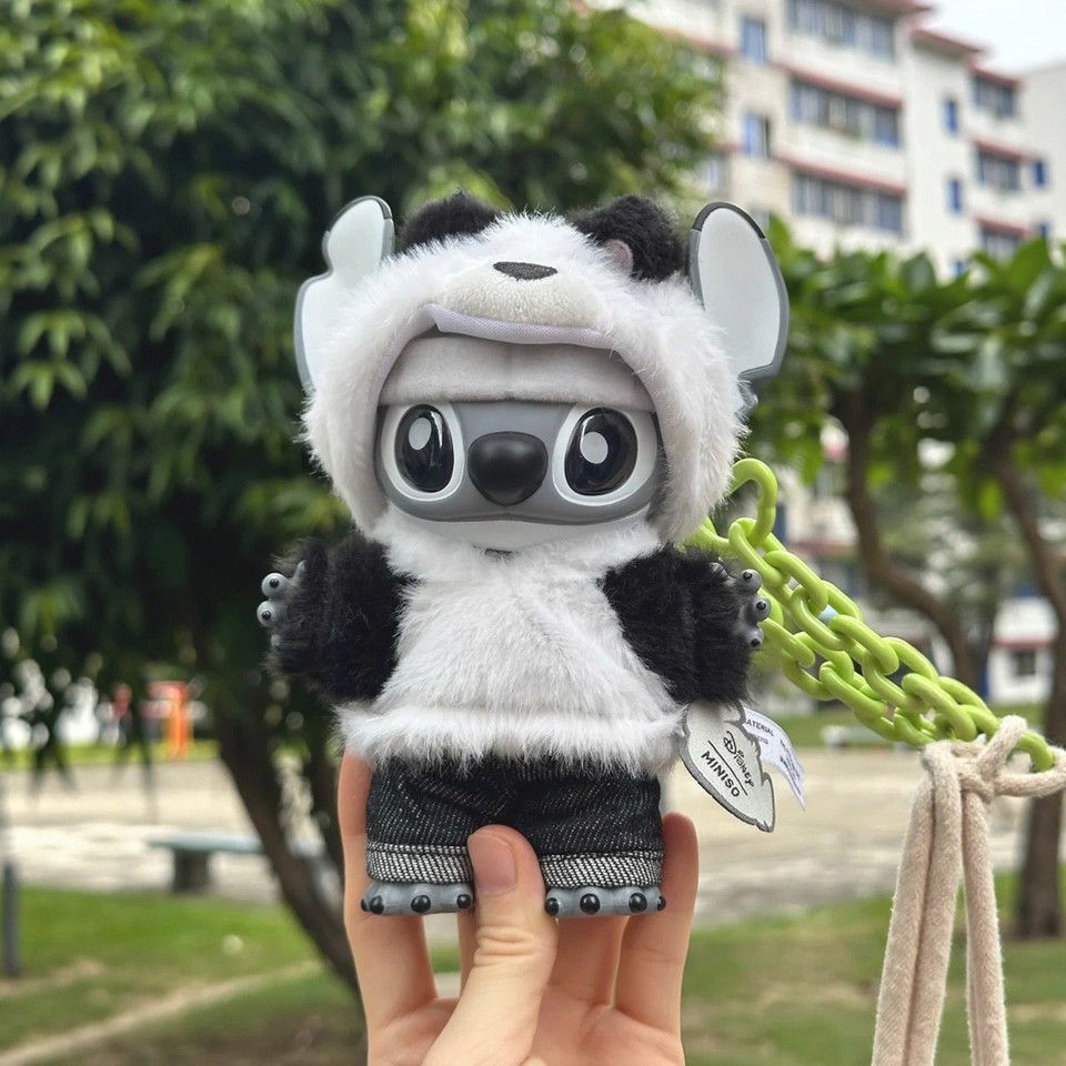 MINISO Stitch GenZ Street Series Panda Plush Pendant Limited Edition ...